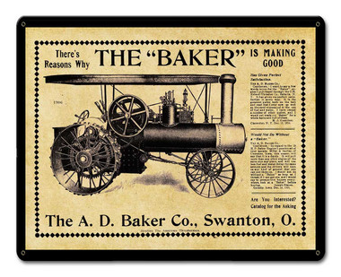 The Baker Metal Sign 15 x 12 Inches