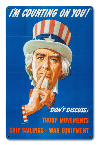 Uncle Sam 12x18: He's Counting on You