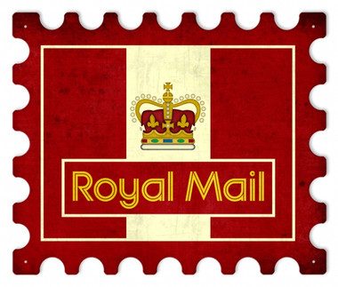 Retro Royal Mail Stamp Metal Sign 18 x 15 Inches