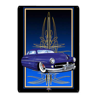 Merc 2 Blue Metal Sign 12 x 18 Inches