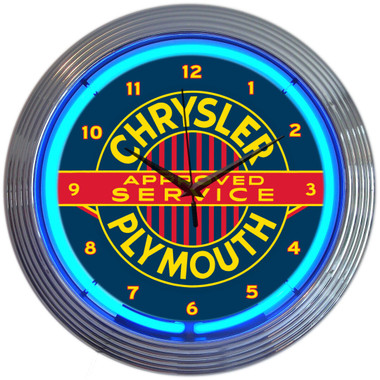 Chrysler Plymouth Neon Clock 15 X 15 Inches