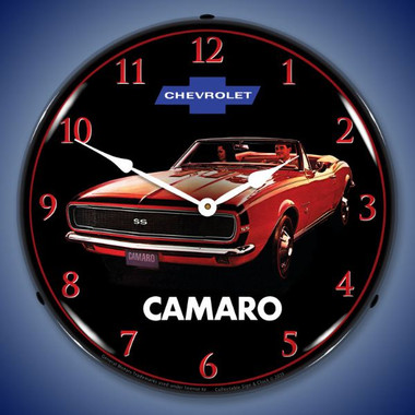 1967 Camaro Convertible LED Lighted Wall Clock 14 x 14 Inches