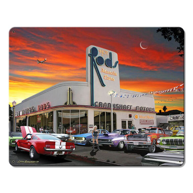 Muscle Car Motors Metal Sign 30 x 24 Inches