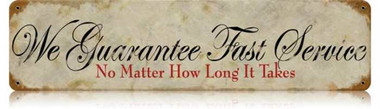 Retro Fast Service Metal Sign 20 x 5 inches