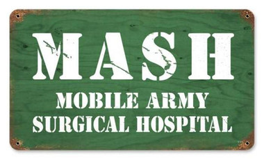 Retro MASH Metal Sign 14 x 8 Inches