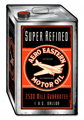 Retro Aero Eastern Oil Metal Sign 12 x 19 Inches
