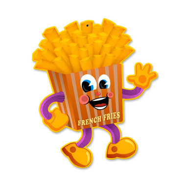Vintage French Fry Metal Sign 12 x 14 Inches