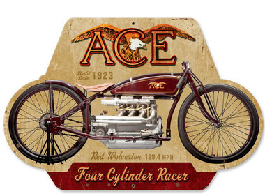 Retro Ace Metal Sign 17 x 12 Inches