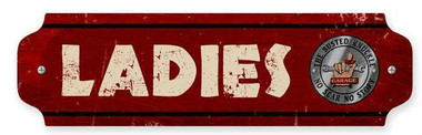 Retro Ladies Metal Sign 12 x 3 Inches