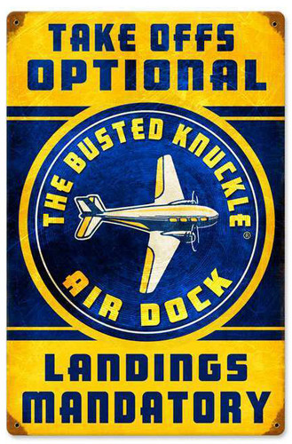 Retro Air Dock Metal Sign 12 x 18 Inches