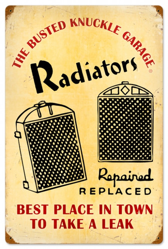 Vintage Radiator Service Metal Sign 16 x 24 Inches