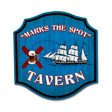 Retro Marks The Spot Custom Metal Shape Sign 20 x 20 Inches