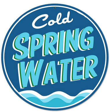 Cold Spring Water Food and Drink Metal Sign 14 x 14 Inches