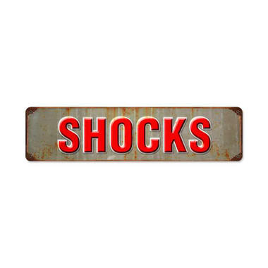 Retro Shocks Metal Sign 20 x 5 Inches