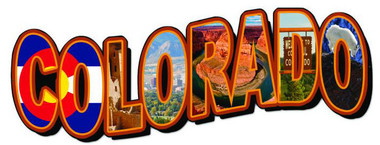 Colorado Landmarks Custom Metal Shape Sign 28 x 12 Inches