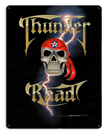 Thunder Road Metal Sign 15 x 12 Inches