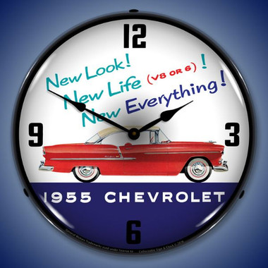 1955 Chevrolet New Look LED Lighted Wall Clock 14 x 14 Inches