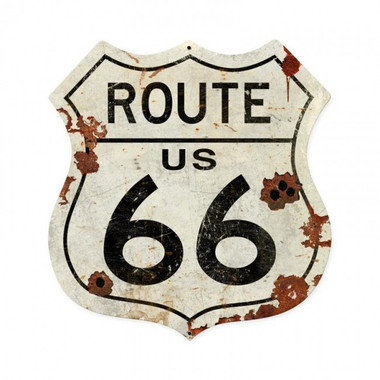 Route US 66 Metal Sign 28 x 28 Inches