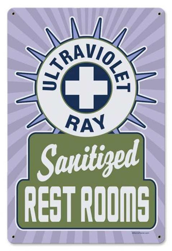 Vintage Ultra Violet Metal Sign 12 x 18 Inches