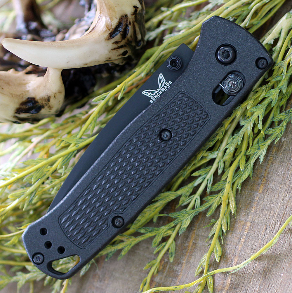Benchmade Bugout 535BK-2, 3.24" CPM-S30V Carbon Coated Plain Blade, CF ...