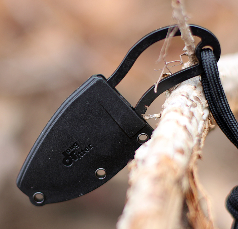 Doug Ritter RSK® Mk5 Survival Knife, 1.75" Black Fixed Blade, Black Sheath