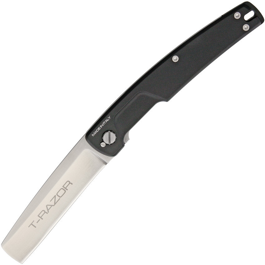 Extrema Ratio T-Razor Satin, 3.75" N690 Satin Cleaver Blade, Black ...