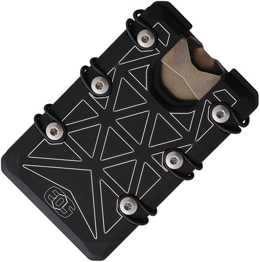 EOS 3.0 HEX Titanium Wallet EOS083, Black Aluminum Laser Etched ...