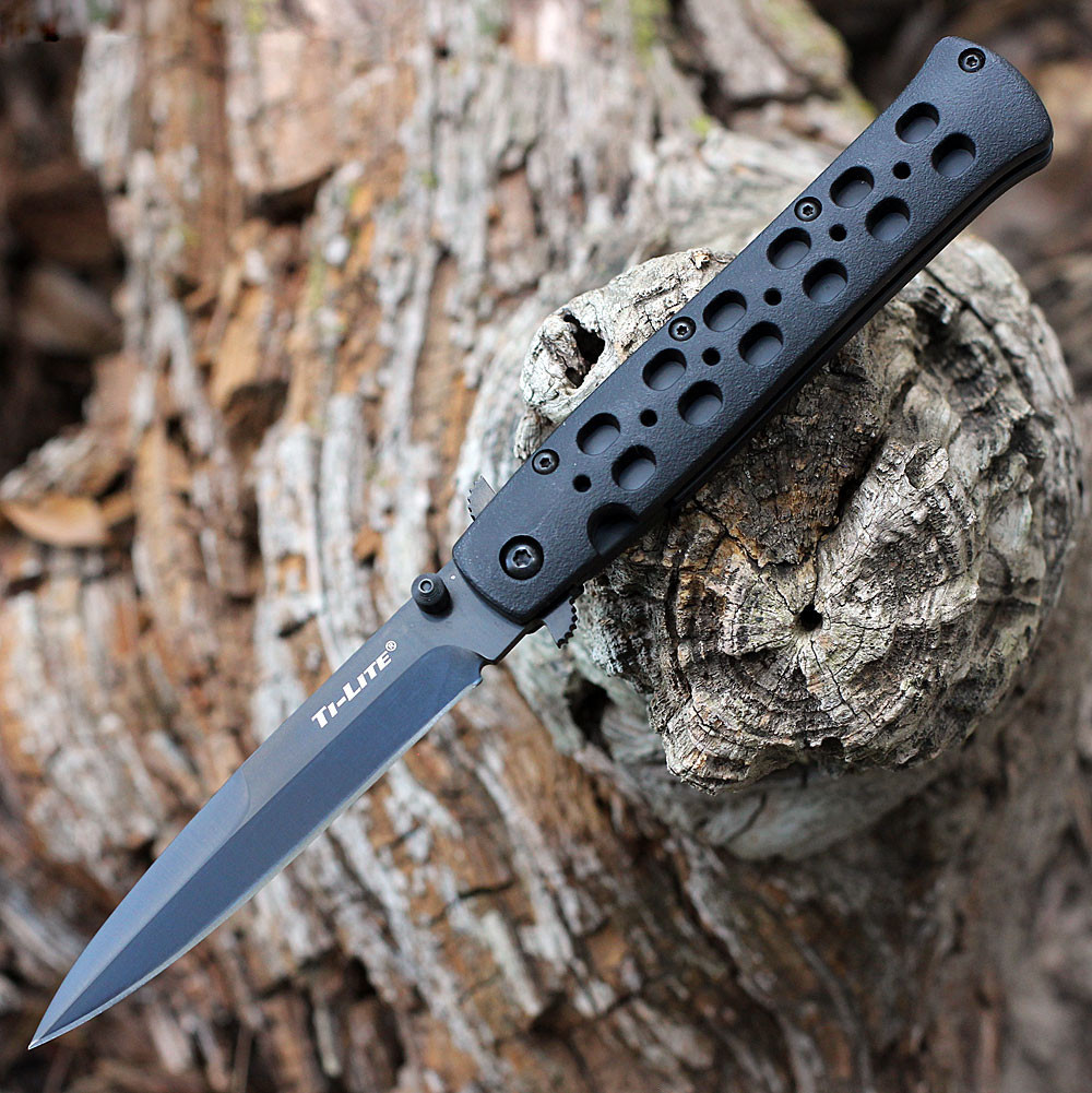 Cold Steel Ti-Lite | Black CS26SPBKBK | Knifeworks