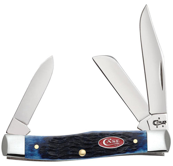 Case Medium Stockman 07049| Rogers Jig Navy Blue Bone | Knifeworks