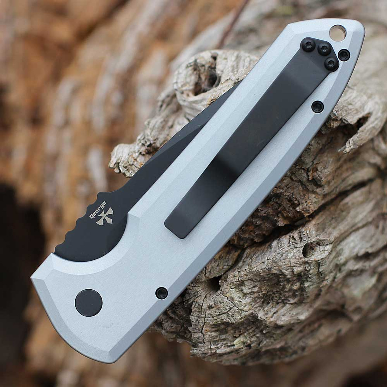 Pro Tech Les George Rockeye Automatic Lg307 Grey Knifeworks