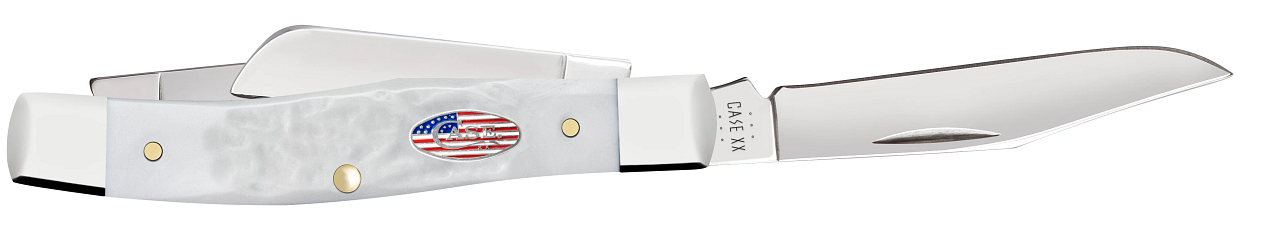 Case Medium Stockman 14102 | Rough White Synthetic Jigged | Knifeworks