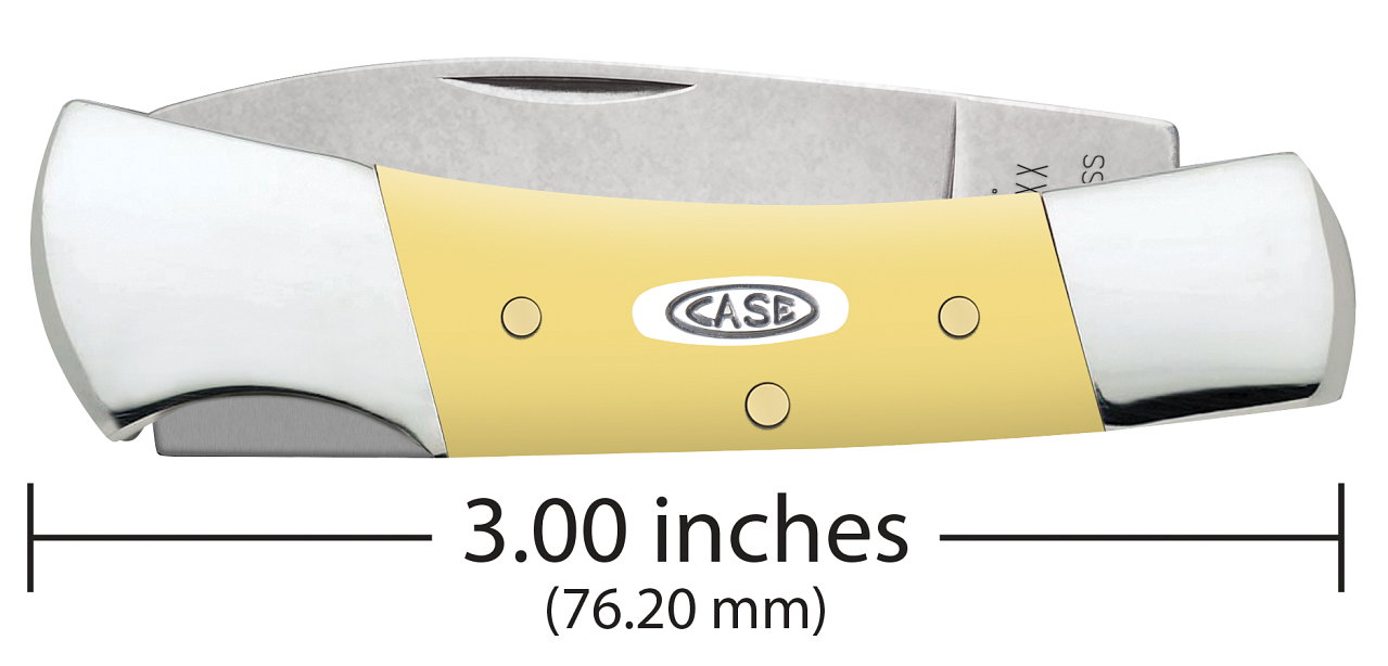 Case Lockback | 81089 Smooth Yellow Synthetic | Knifeworks