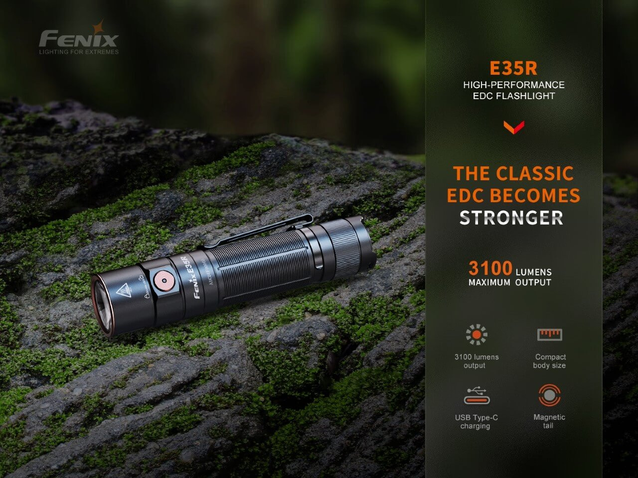 Fenix High-Performance Flashlight | FXE35R | Knifeworks