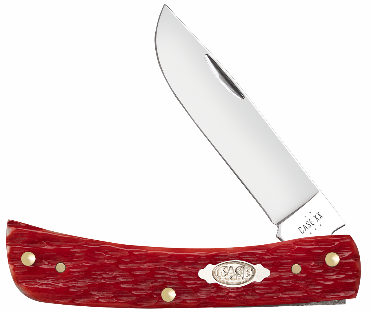 Case Sod Buster Jr. Peach Seed Jigged Dark Red Bone | 31945 | Knifeworks