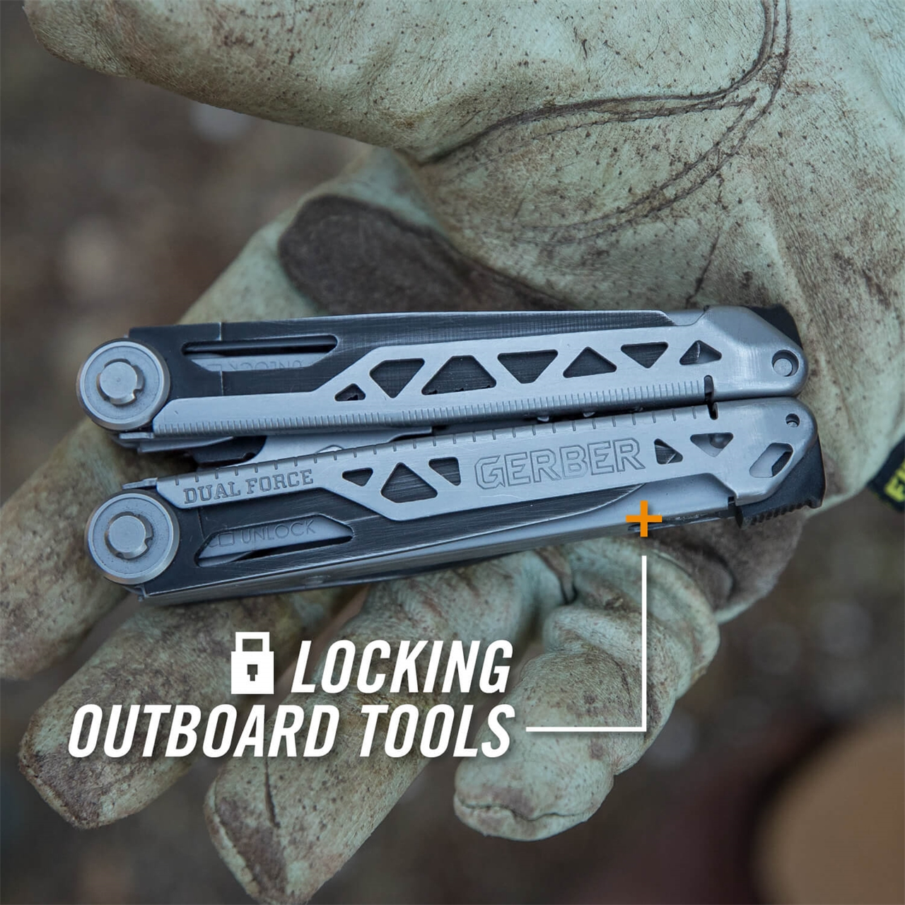 Gerber Dual Force Black/Silver Multi Tool | G1721 | 12 Tools, Knifeworks