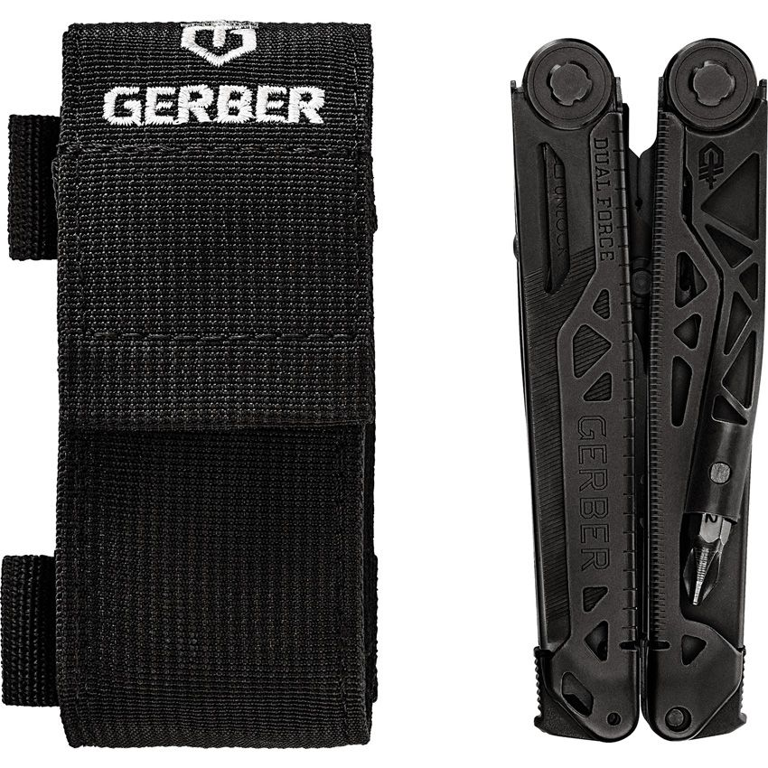 Gerber Dual Force Black Multi Tool | G1067407 | 12 Tools, Knifeworks
