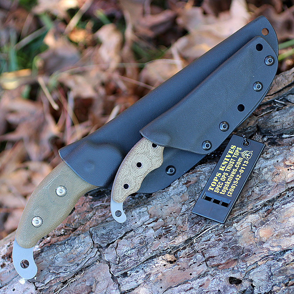 TOPS WDRCMB Wind Runner SRE Combo, 1095 Plain Blades, Green Micarta ...