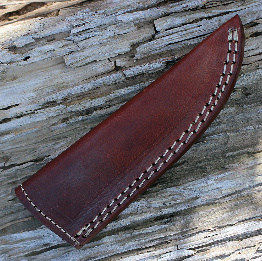 Damascus 1129 Small Skinner, 3" Damascus Plain Blade, Natural Bone Handle