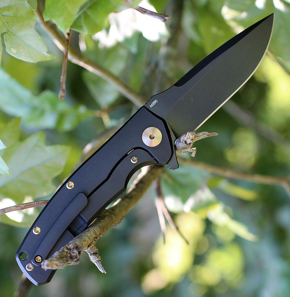 Reate Knives 03 Mini Horizon Framelock Bronze Grooved Titanium, 3.5 in ...