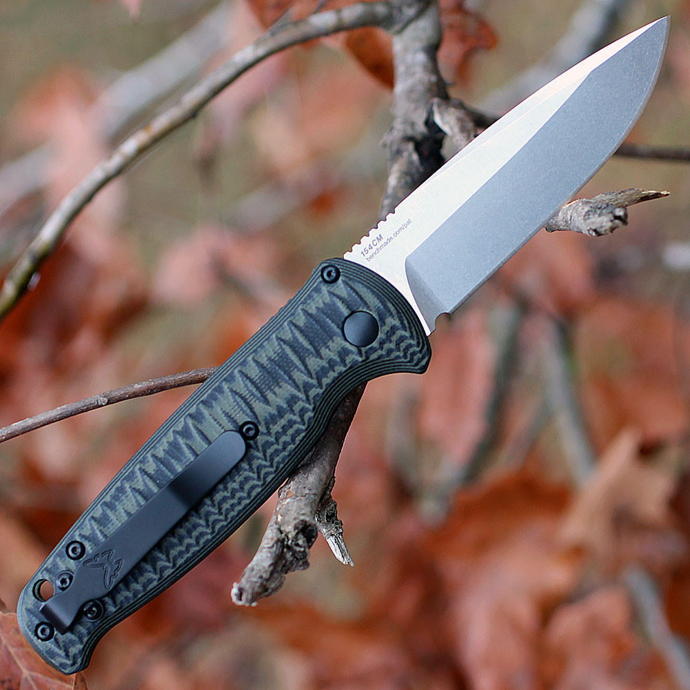 Benchmade CLA Auto 4300-1, 3.4 in. 154CM Stainless Steel, Plain Edge ...