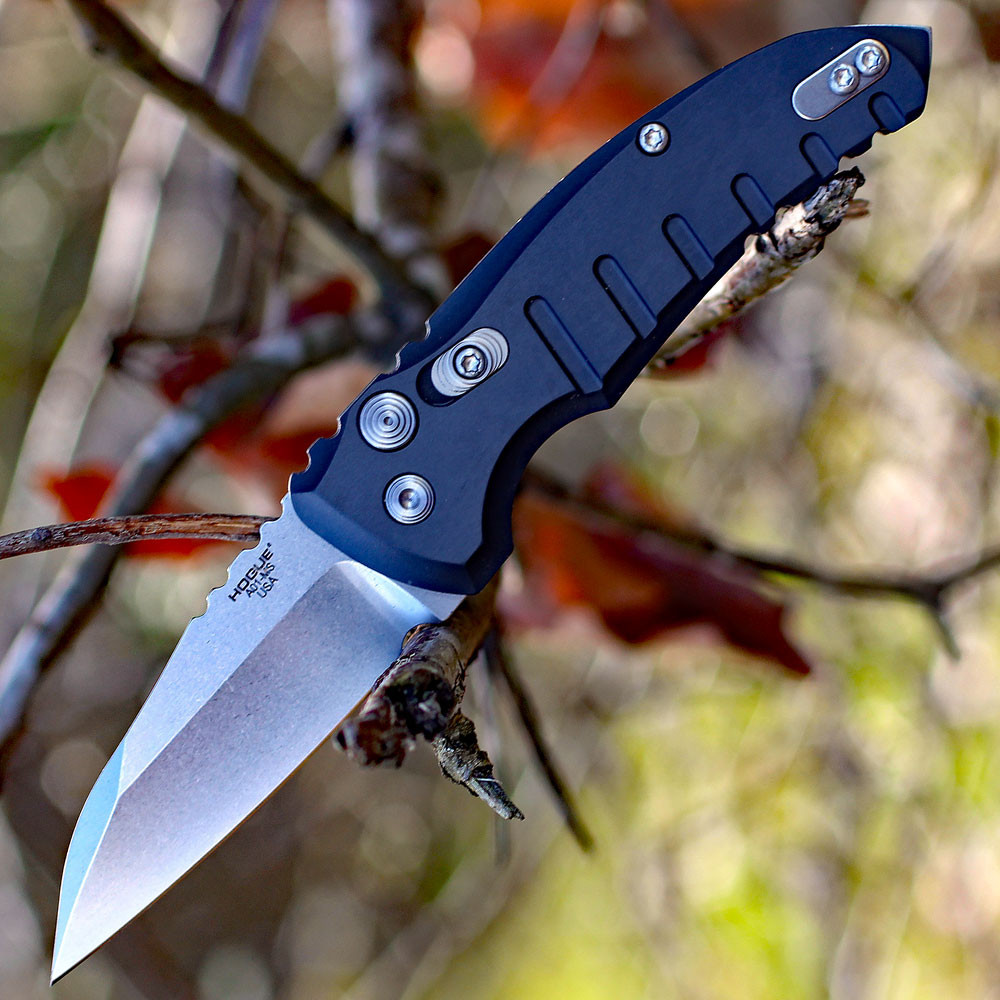 HOGUE 24102 A01-MS, 2.6" WHARNCLIFFE CPM-154 BLADE, GRAY ALUMINUM HANDLE