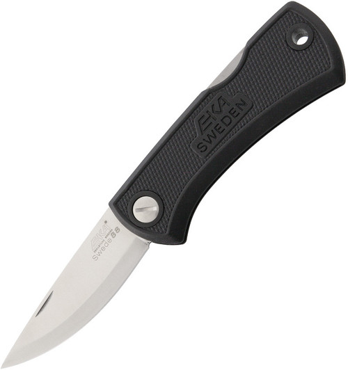 EKA Swede 88, 2 7/8" Sandvik 12C27 Stainless Blade, Black Rubber Handles