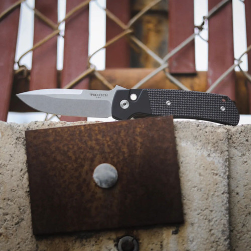 Pro Tech Sbr Automatic Blk Textured Lg407 Knifeworks