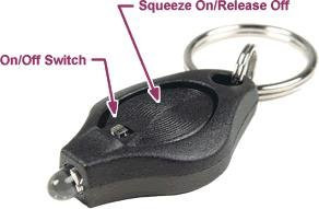 Micro-Light II, Key Ring w/Switch, Orange LED