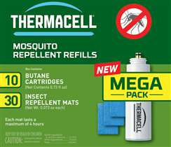 Thermacell Mosquito Repellent Refills, Mega Pack, 10 Butane Cartridges ...