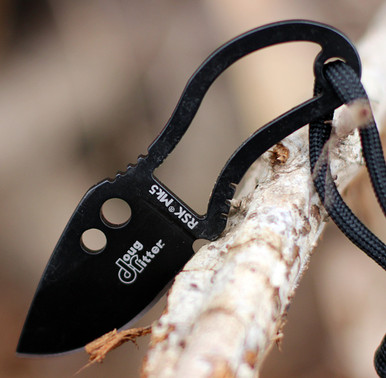 Doug Ritter RSK® Mk5 Survival Knife, 1.75" Black Fixed Blade, Black Sheath