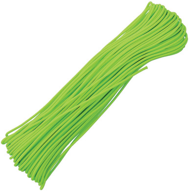 Atwood Rope MFG . 275 Cord 3/32 4-Strand Core 100f| Neon Green | Knifeworks