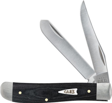Case Mini Trapper | 27822 Smooth Black Micarta | Knifeworks