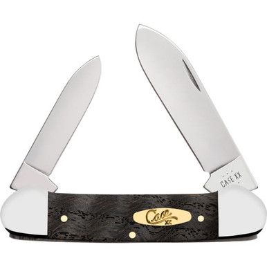 Case Canoe 14003 | Smooth Black Curly Oak Wood | Knifeworks