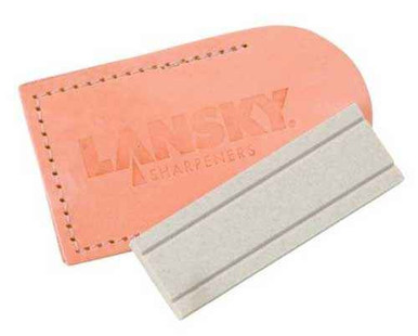 Lansky 3" Fine Grit Arkansas Sharpening Stone w/Leather Pouch
